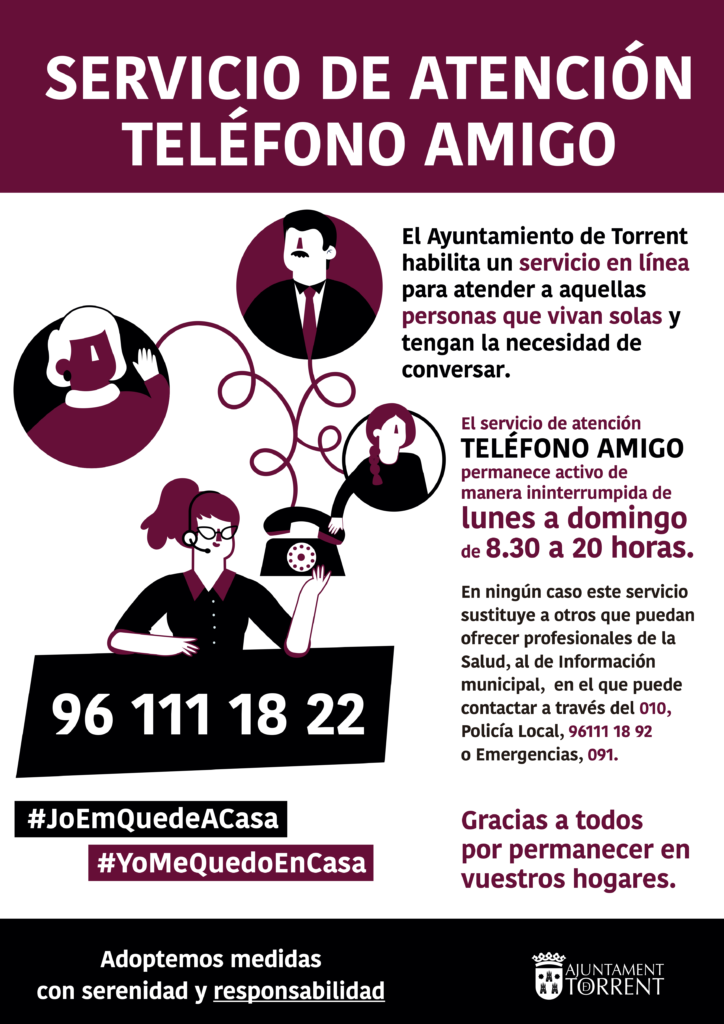 Torrent abre el 961111822 Teléfono Amigo para personas mayores que ...