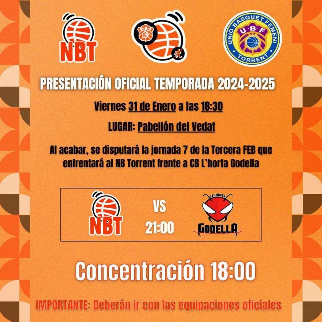 Torrent se prepara para la gran presentación oficial de la temporada 2024-2025 del bàsquet local ...